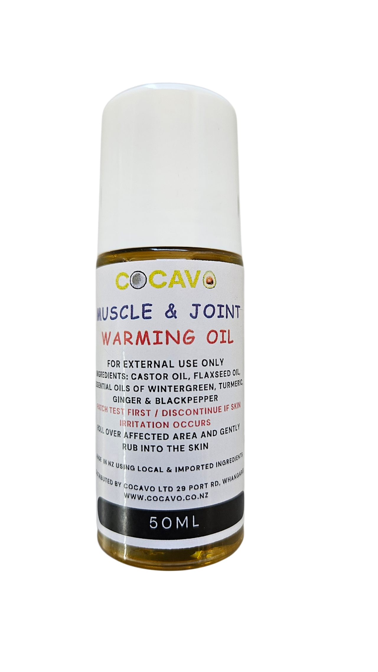 MUSCLE & JOINT WARMING OIL 50ml - Cocavo